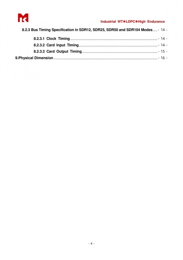 MK microSD datasheet page 4