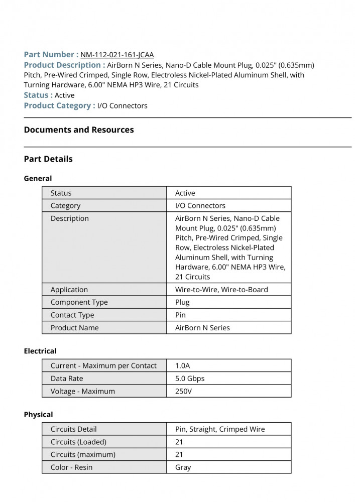 Product document preview, page 1