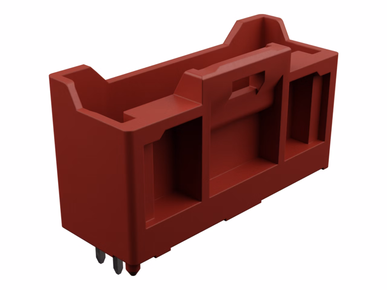 2.00mm Pitch, iGrid PCB Header, Dual Row, Vertical, Through Hole, Matte Tin (Sn) Plating, Positive Lock, 20 Circuits, Tray, 3.20mm PC Tail Length, Red, with PCB Locator for sale