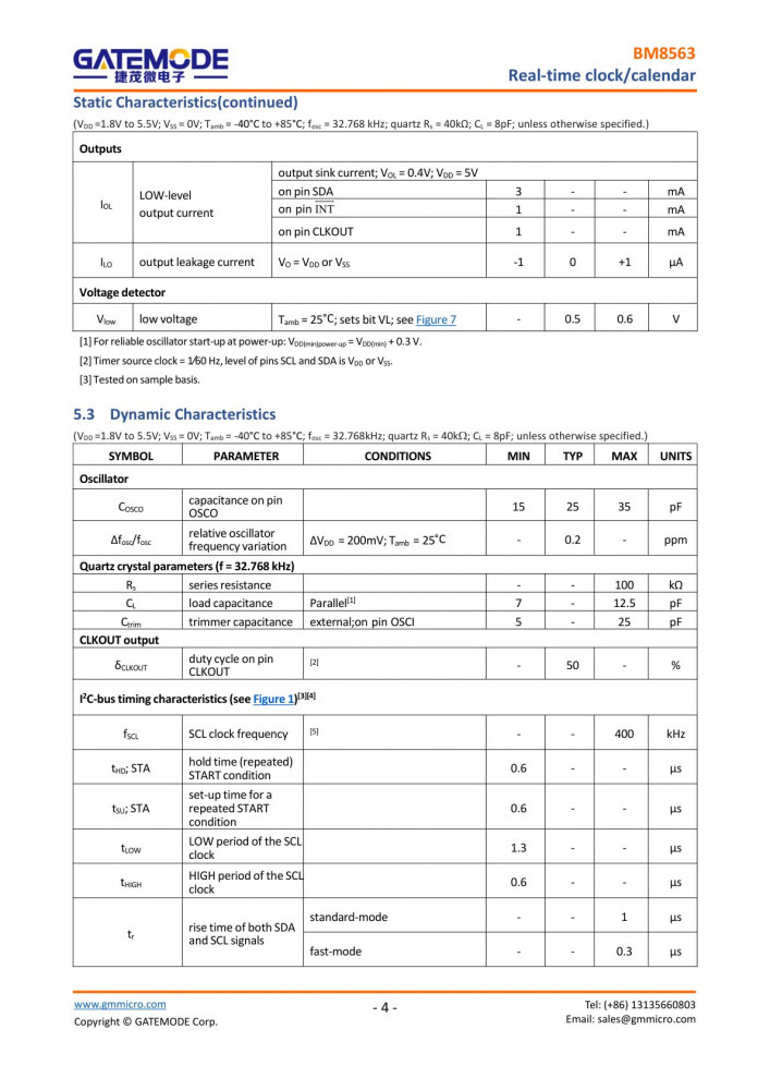 BM8563EMA datasheet page 4