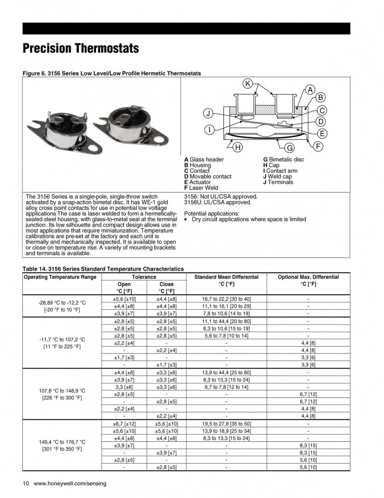 Honeywell precision thermostat document page 10