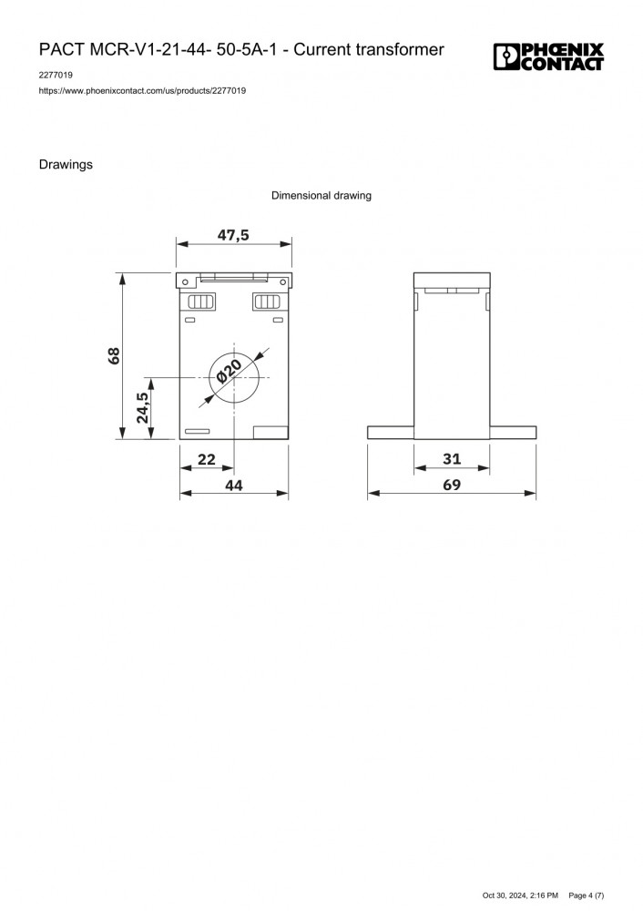 Phoenix Contact 2277019 technical document page 4