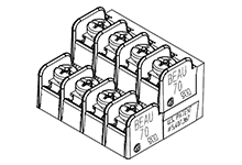 6.35mm Pitch Beau PCB Tri-Barrier Terminal Strip, without Mounting Ends,  with Clamp Washer Screws, 300V, 3 Circuits