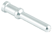 Heavy-Duty Turned Crimp Contact for 40A Inserts and Modules, Male, Silver  (Ag) Plated Copper Alloy, 6.00mm² (10 AWG), 100 per Bag