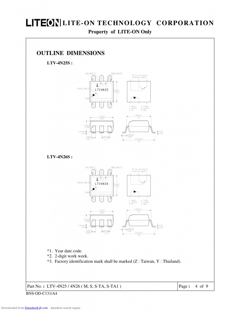 LTV-4N25 datasheet page 4