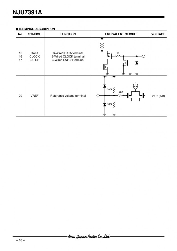 NJU7391AV-TE1 datasheet page 10