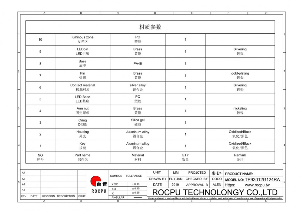 TP93012G124RA technical document page 3