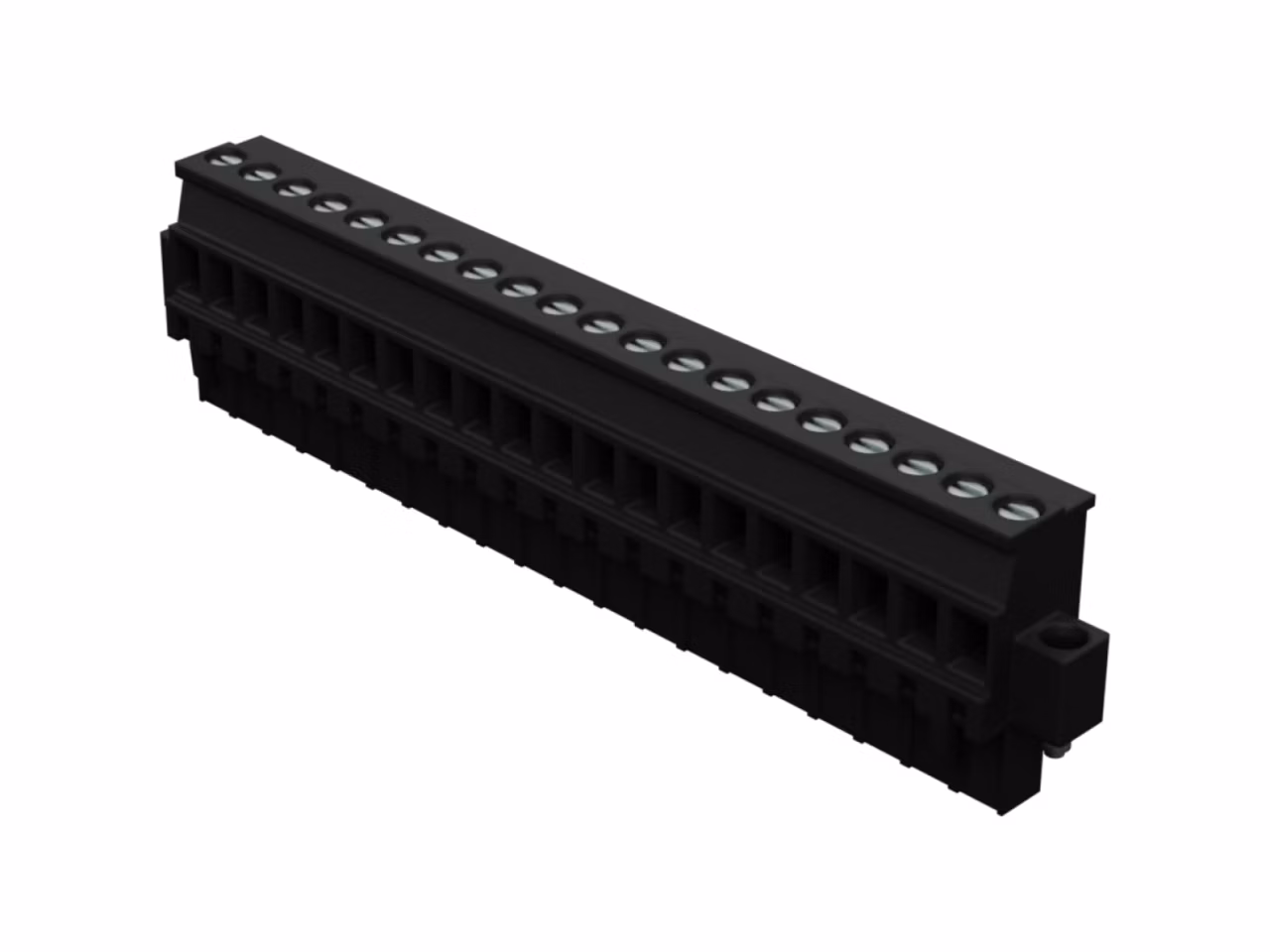 5.00mm Pitch Eurostyle Vertical Plug, with Retention Screws and Reverse Imprinting, Front Wire Entry, Black, 20 Circuits for sale
