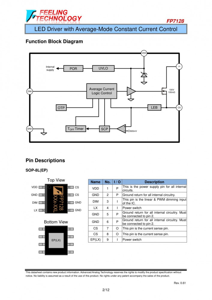 FP7128XR-G1 datasheet page 2