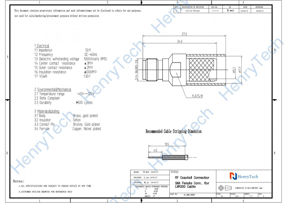 HL-SMA-K300Y technical document page