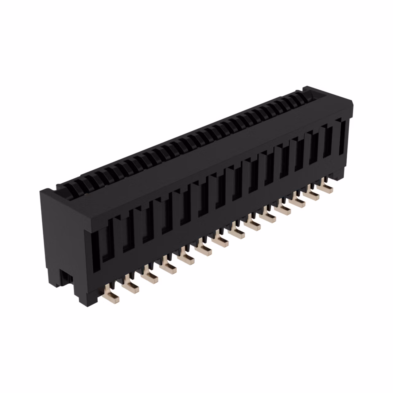 Easy-On FFC/FPC Connector, 0.50mm Pitch, Surface Mount, Vertical, Non-ZIF, Reverse Footprint, Tin Bismuth Plating, Long Terminal Type, Black, 28 Circuits for sale