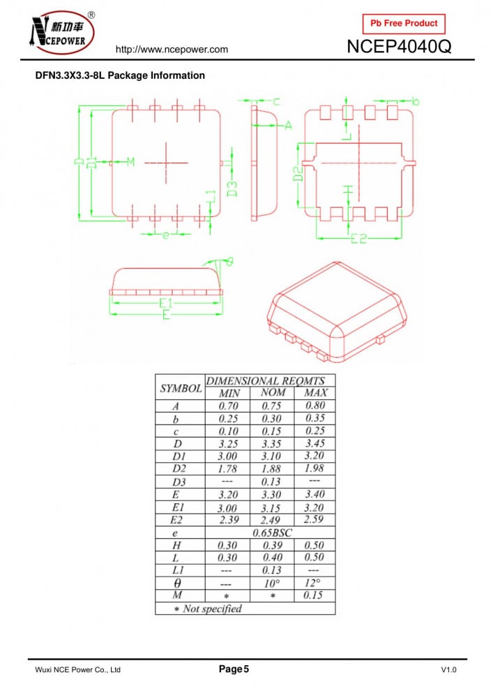 NCEP4040Q datasheet page 5