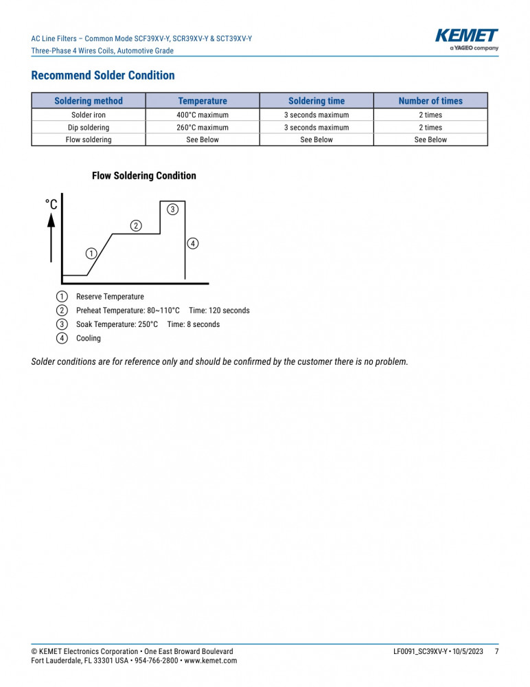 KEMET SCT39XV-Y datasheet page 7