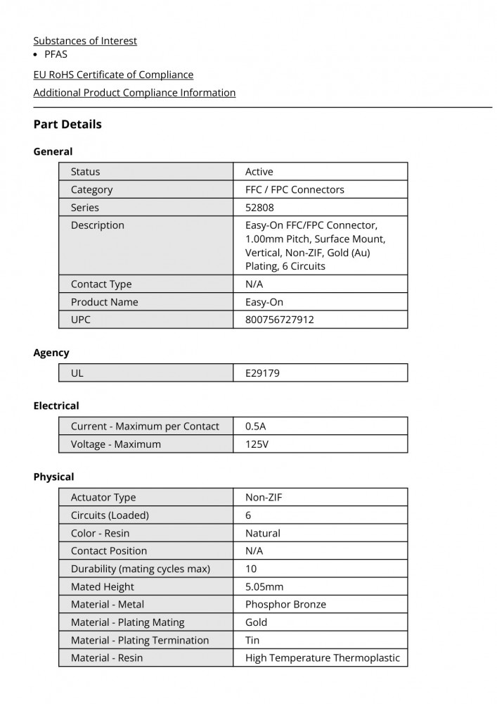 MOLEX 528080672 technical document preview, page 2