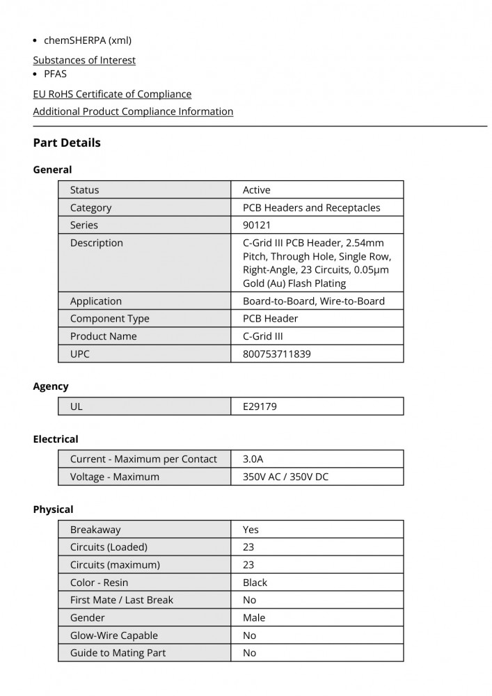 MOLEX 901211103 technical document page 2