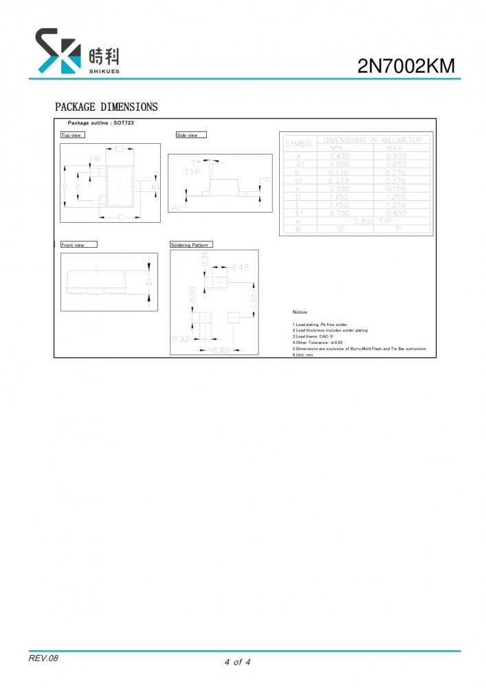2N7002KM datasheet page 4