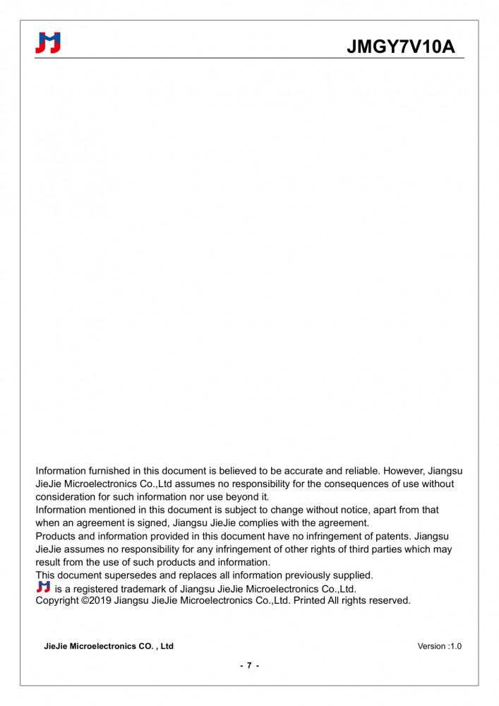 JMGY7V10A datasheet page 7