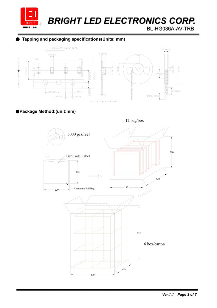 BL-HG036A-AV-TRB datasheet page 3