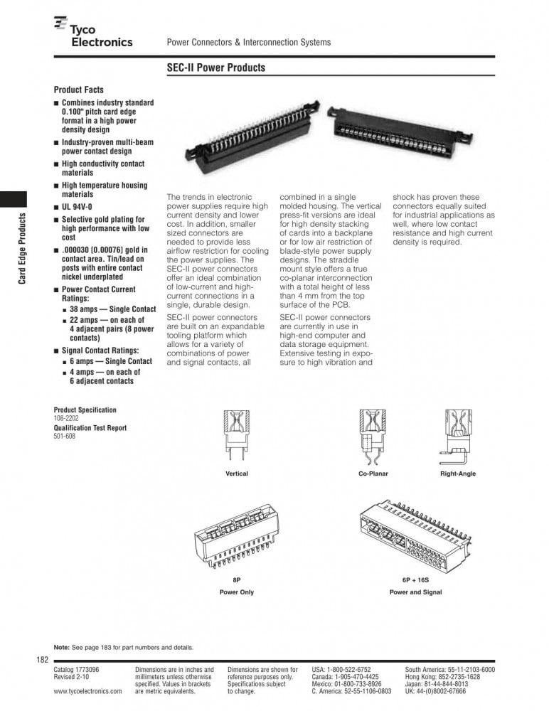 TE Connectivity connector document page 10