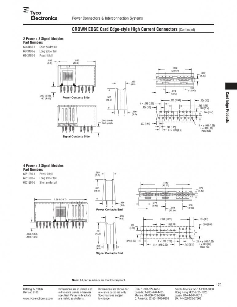 TE Connectivity connector document page 7