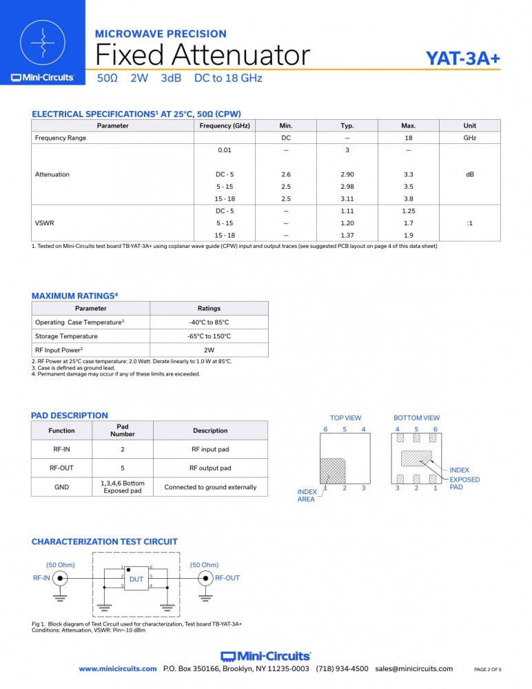 YAT-3A+ datasheet page 2