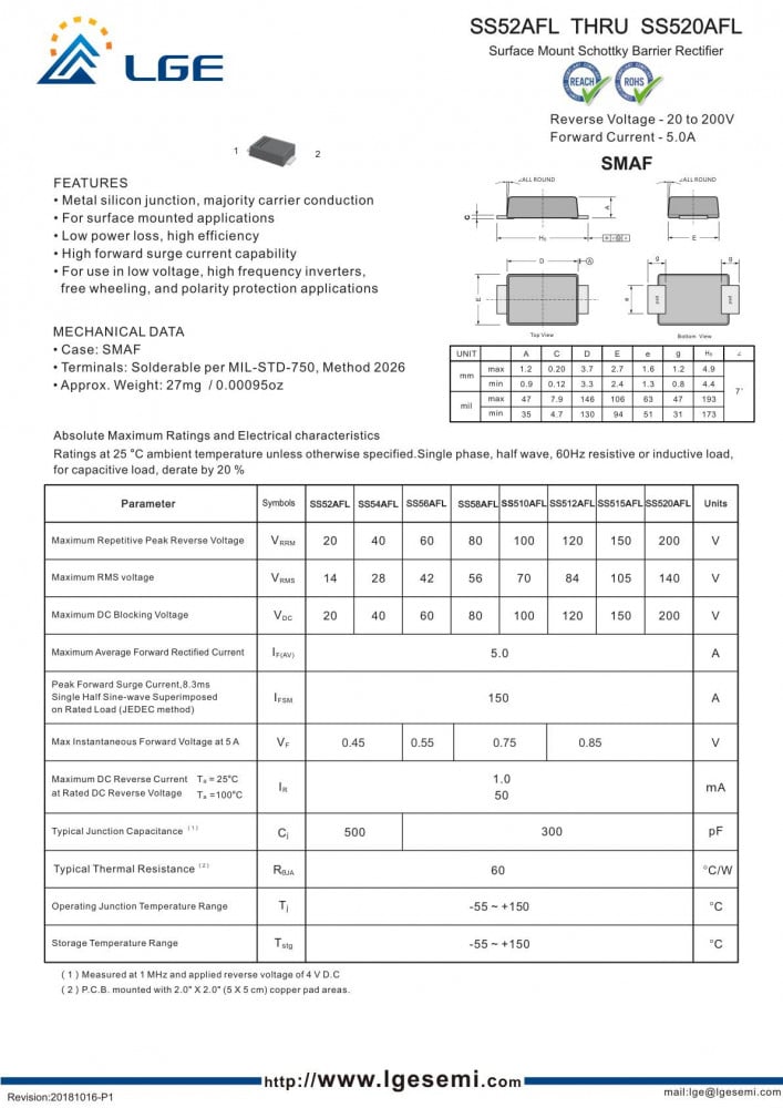 LGE SS510AFL datasheet page 1
