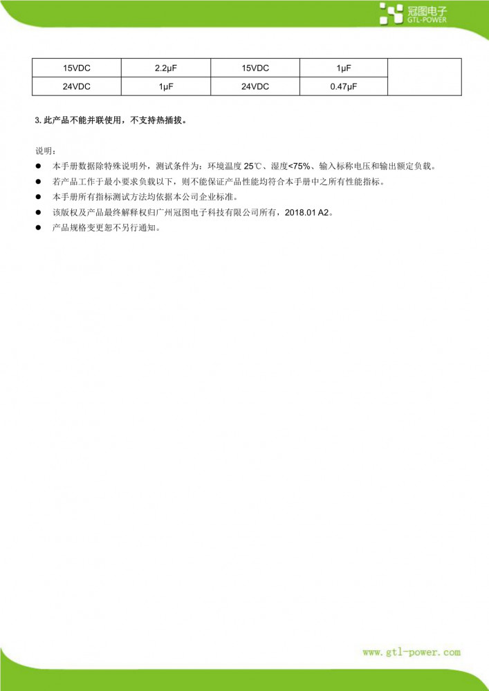 GTL-POWER B1505LS-1W datasheet page 3