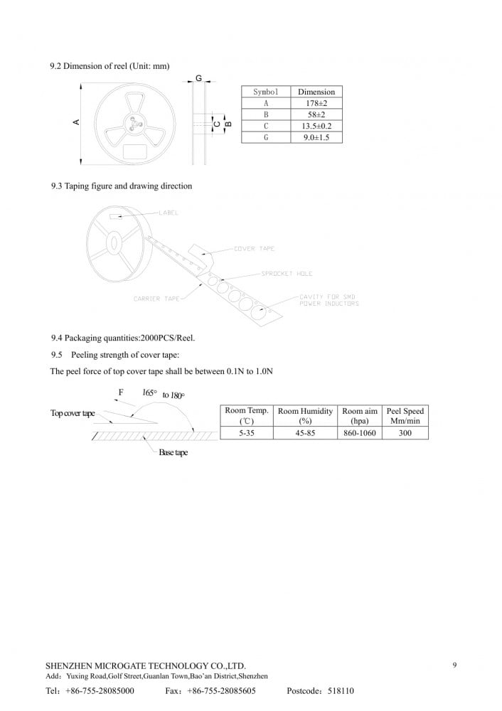 Microgate MPIT252012 specification page 10