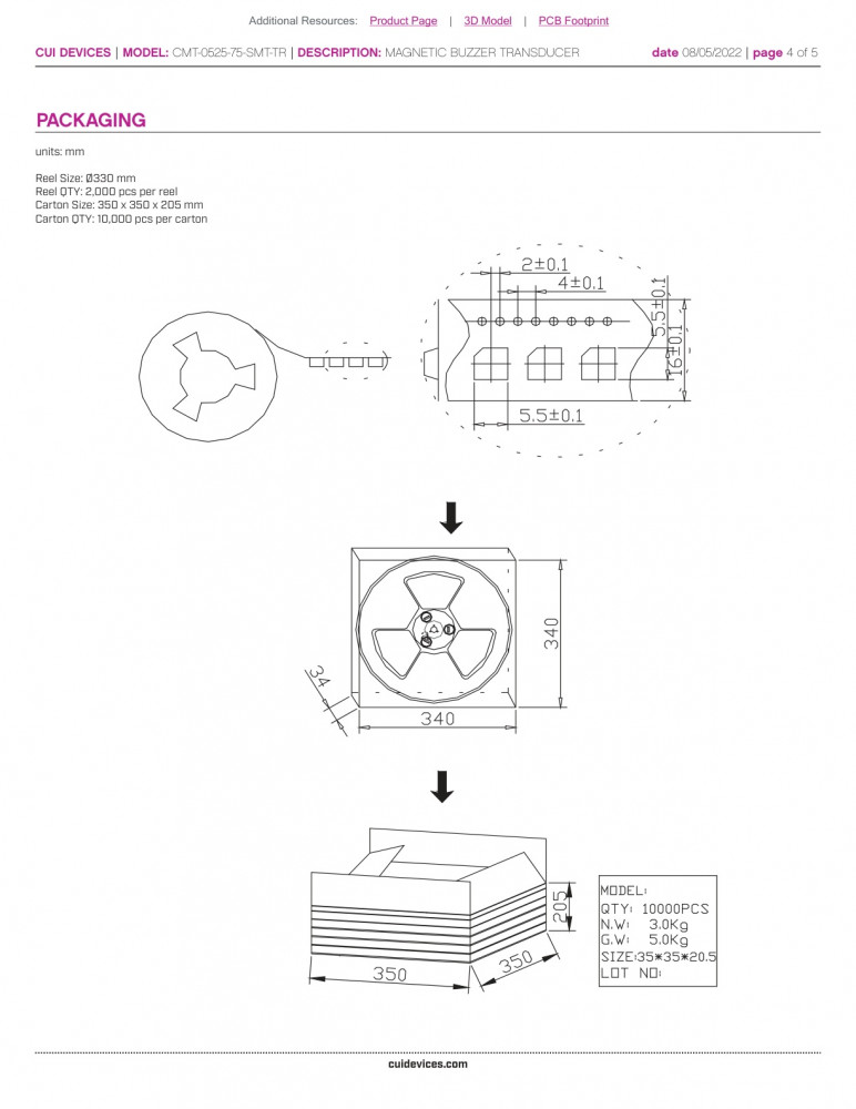 CMT-0525-75-SMT-TR datasheet page 4