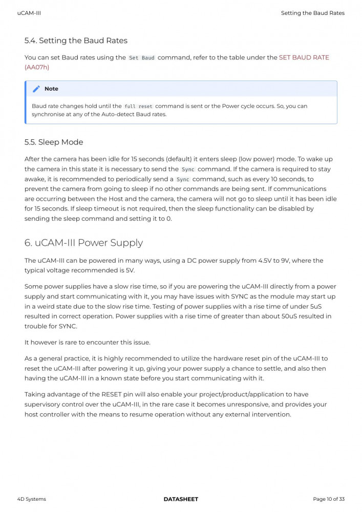 UCAM-III datasheet page 10