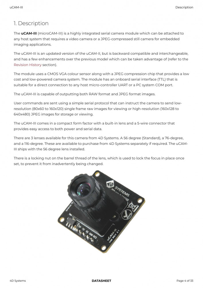 UCAM-III datasheet page 4