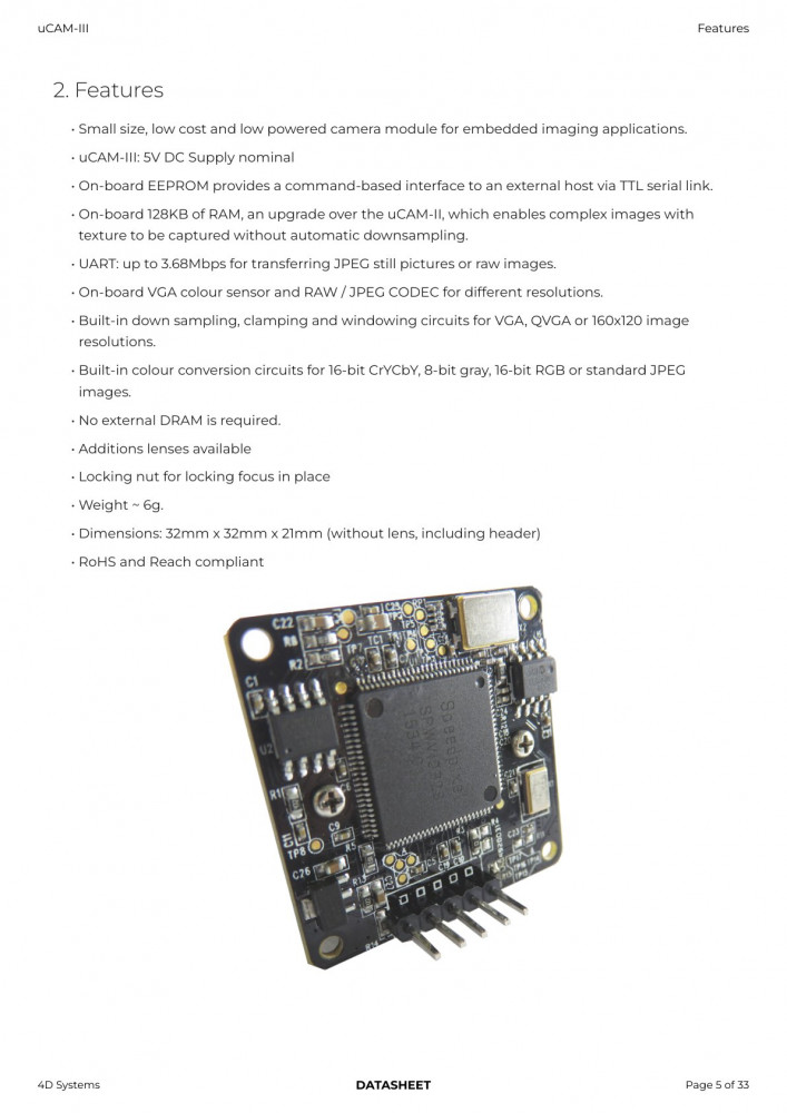 UCAM-III datasheet page 5