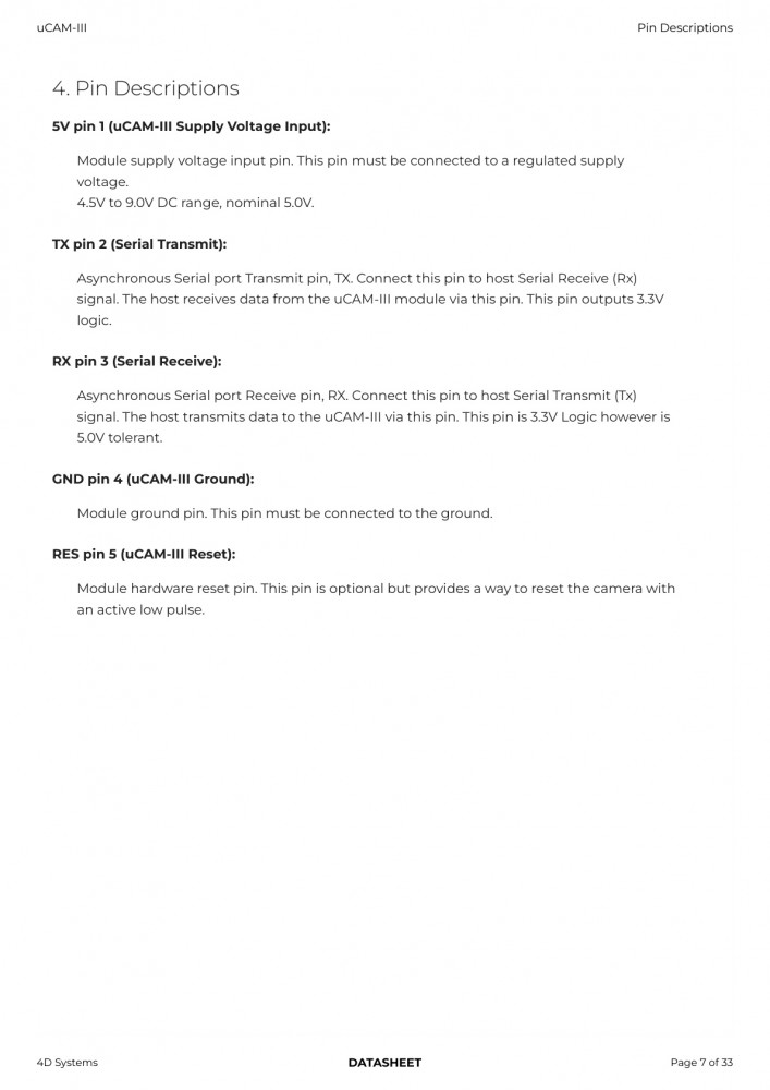 UCAM-III datasheet page 7