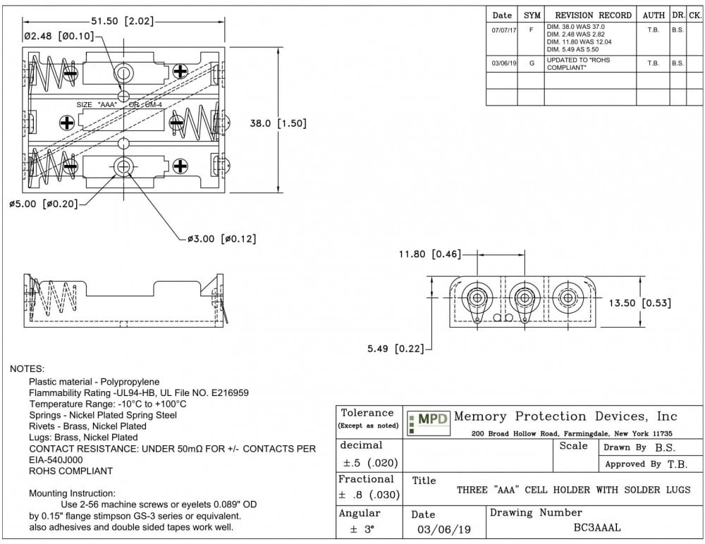 MPD BC3AAAL technical drawing