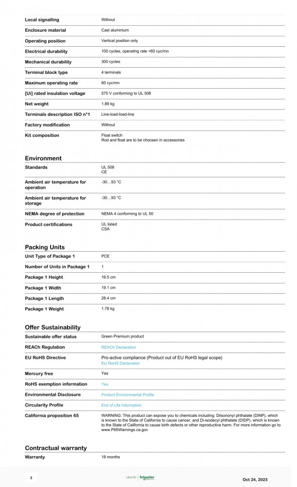 9036DW31 technical document page 2