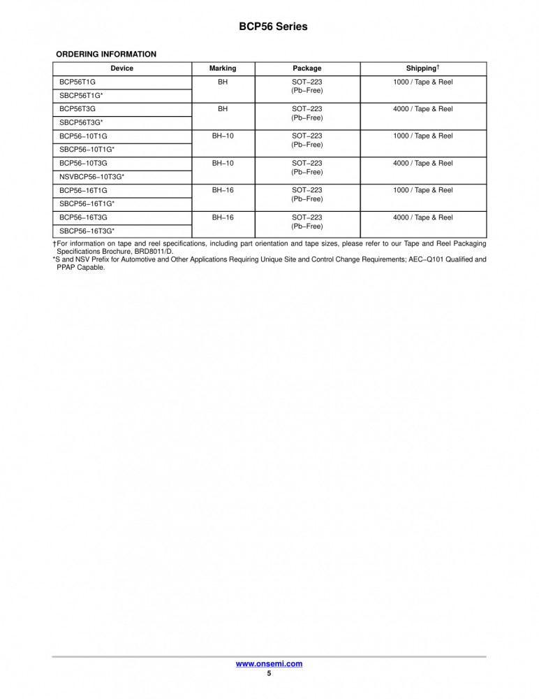 BCP56-16T3G datasheet page 6