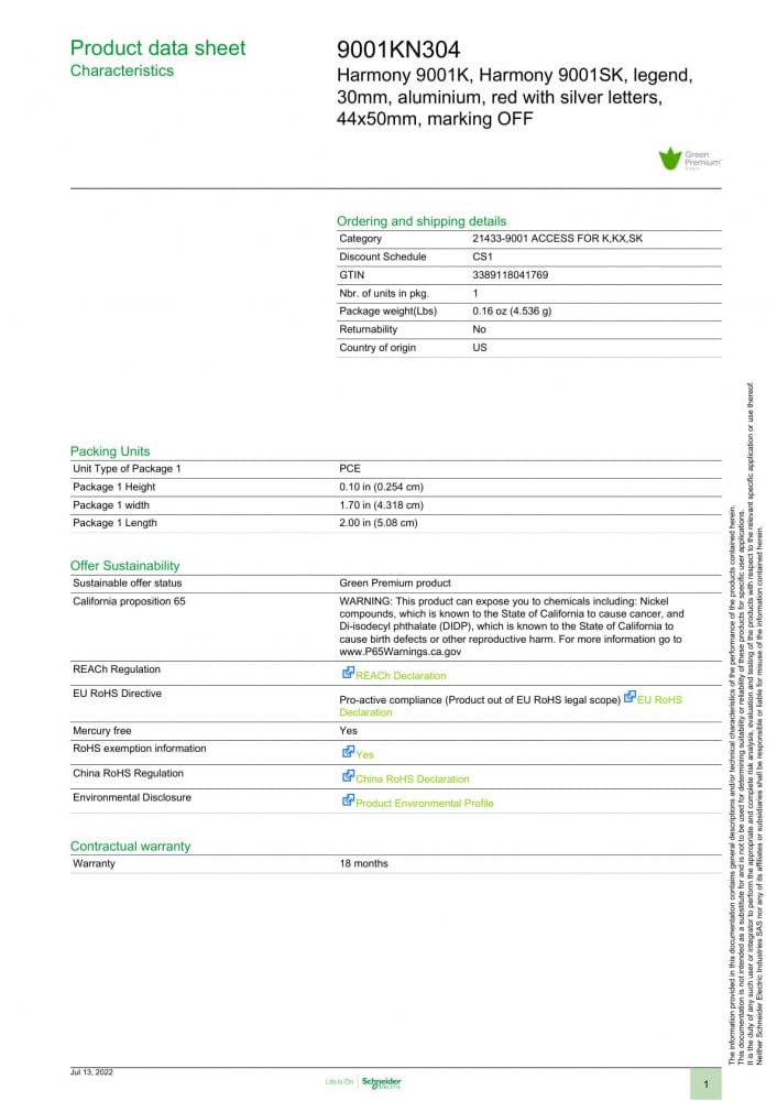 9001KN304 technical document preview