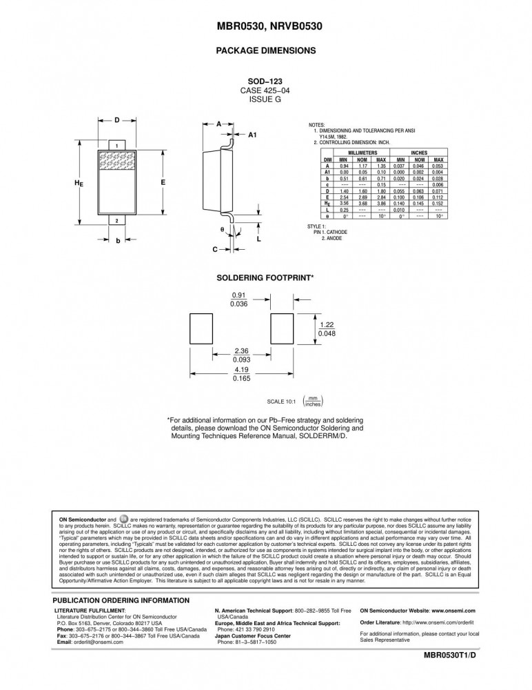 MBR0530T1G datasheet page 4