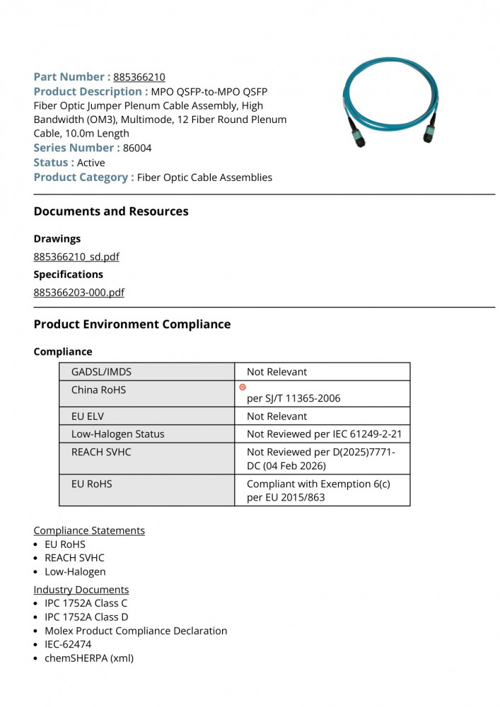 Product document preview, page image 1