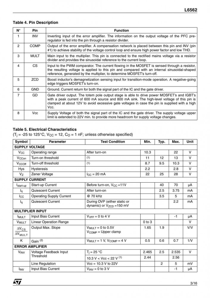 L6562D technical document page 3