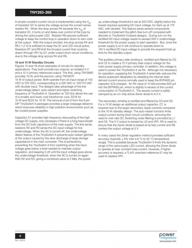 TNY267PN technical document page 8