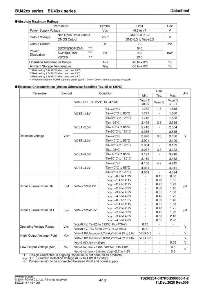 BU4229G-TR technical document page 4