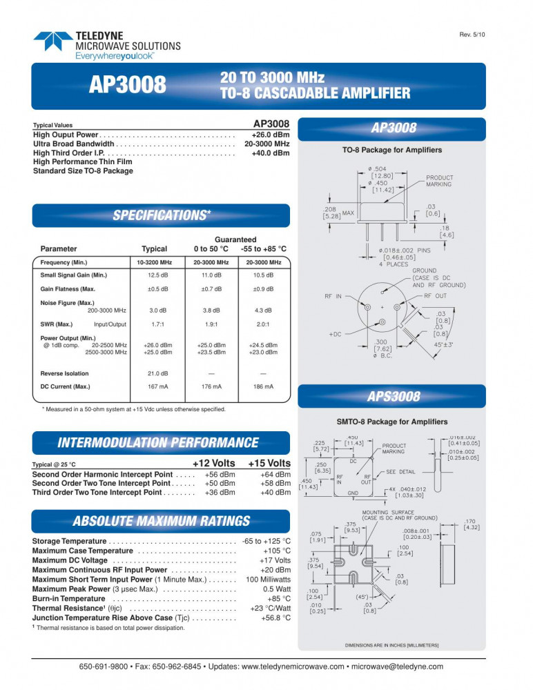APS3008/AP3008 amplifier datasheet page 1
