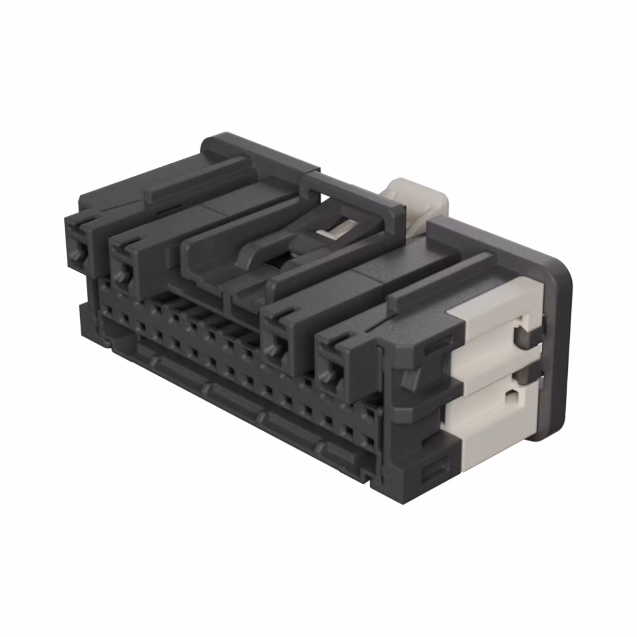 Mini50 Unsealed Receptacle, UL 94 HB, 3 Rows, with CPA, 34 Circuits, Polarization Option C, Dark Gray for sale