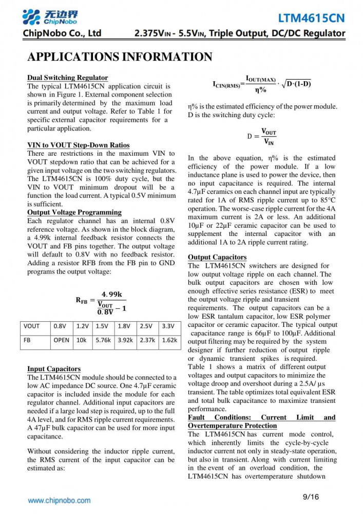 LTM4615CN datasheet page 9