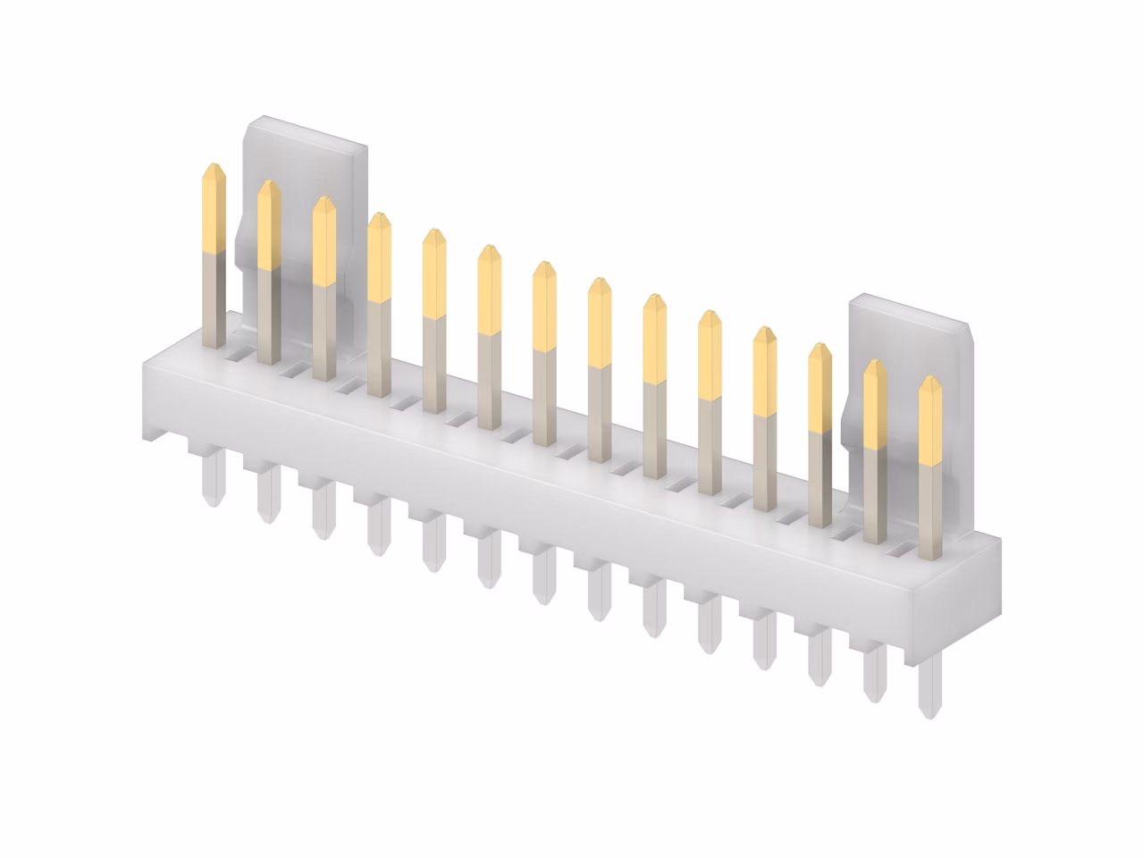 KK 254 Header, Vertical, Square Pin, Friction Lock, 16 Circuits, 7.50mm Mating Pin Length, 3.56mm Tail Length, 0.51µm Gold (Au) Plating