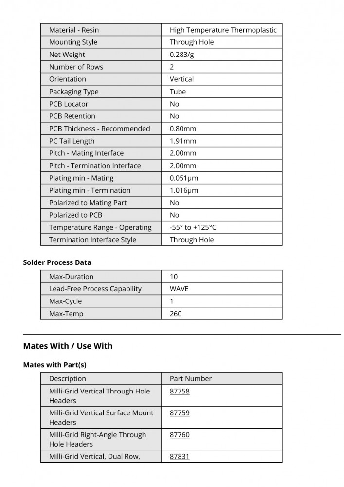 Technical document page 3 for Molex 791077329