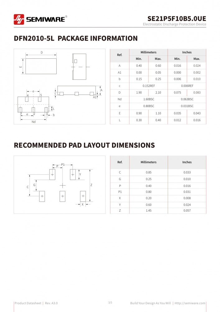 SE21P5F10B5.0UE datasheet page 3 preview