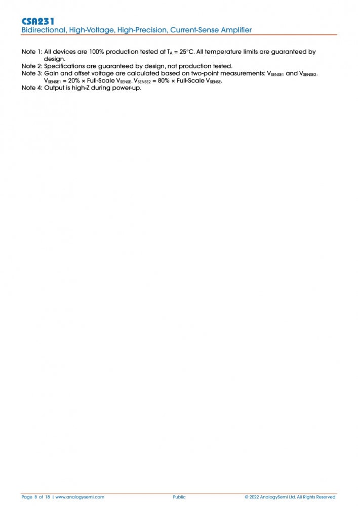 CSA231 datasheet page 8