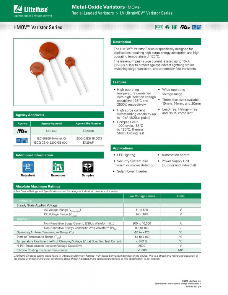 V20H420P datasheet page 1